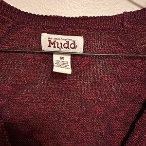 Mudd | Sweaters | Mudd Clothing Womens Red And Burgundy Cardigan | Poshmark